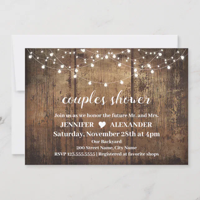 Rustic Couples Shower, wedding shower Invitation | Zazzle