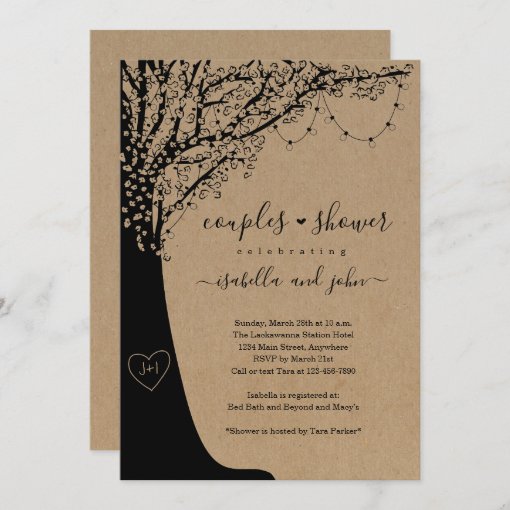 Rustic Couple's Wedding Shower Invitation | Zazzle