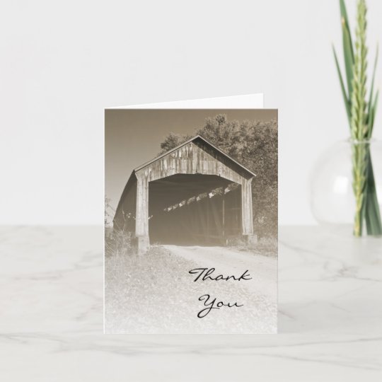 Rustic Covered Bridge Thank You | Zazzle.com