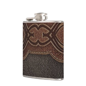 Rustic cowboy fashion western country brown flask | Zazzle