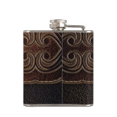 Rustic cowboy fashion western country brown flask | Zazzle