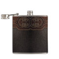 Rustic cowboy fashion western country brown flask | Zazzle