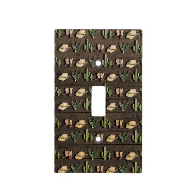 Rustic Cowboy Western Rodeo Wooden Light Switch Cover | Zazzle