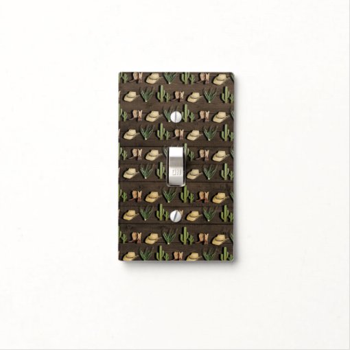 Rustic Cowboy Western Rodeo Wooden Light Switch Cover | Zazzle