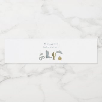 Rustic Cowboy Western Water Bottle Label | Zazzle