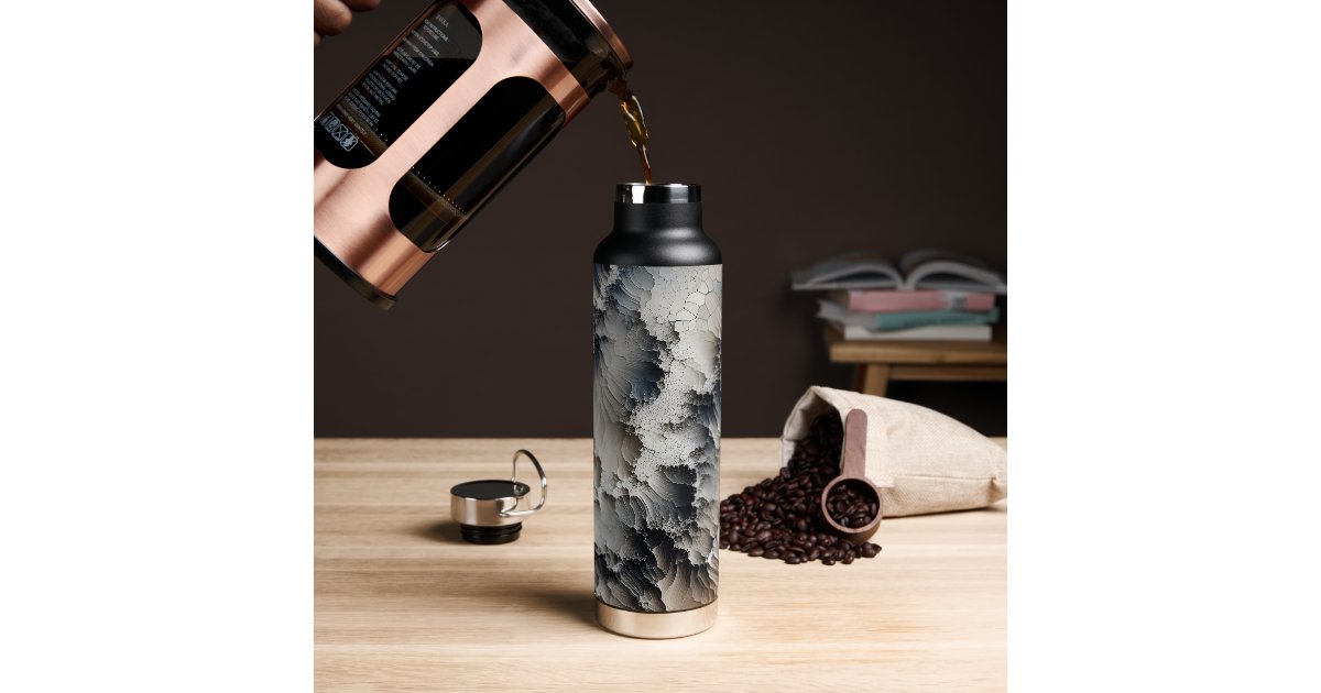 Rustic Crackle Abstract Water Bottle | Zazzle