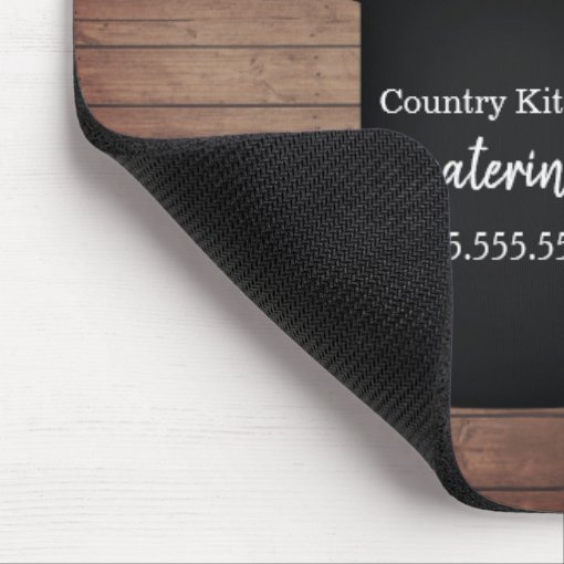 Rustic Crock Wood Caterer Restaurant Food Mouse Pad | Zazzle