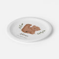 Rustic Cub Bear Kids Birthday Party Paper Plates | Zazzle