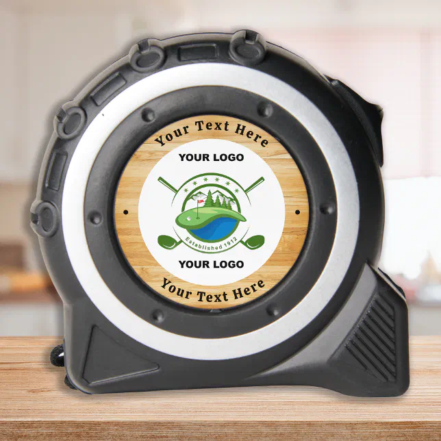 Rustic Custom Logo Personalize Corporate Business Tape Measure | Zazzle