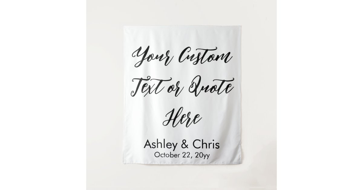 Rustic Custom Quote Wedding Backdrop for Ceremony | Zazzle