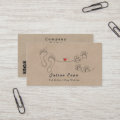 Rustic Cute Paw Print Human Feet Dog Walker Business Card | Zazzle