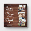 Rustic Dad Poem Personalized 3 Photo Fathers Day Plaque | Zazzle