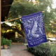 Rustic Dark Blue Fox Family Woodland Welcome House Flag | Zazzle