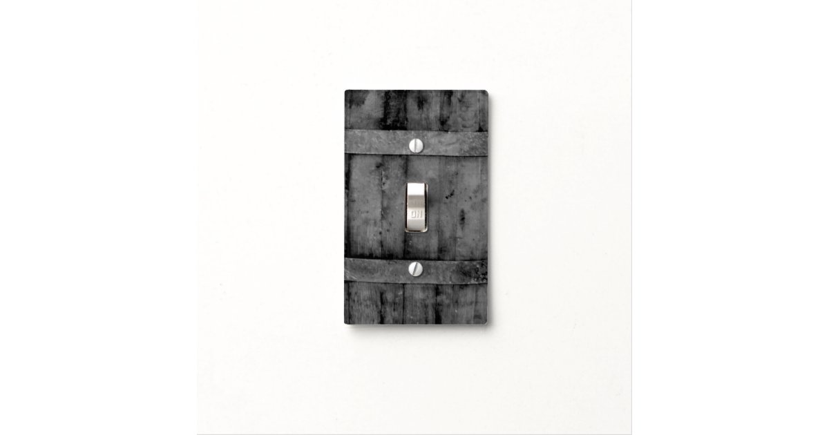 Rustic Dark Gray and Black Wood Light Switch Cover | Zazzle