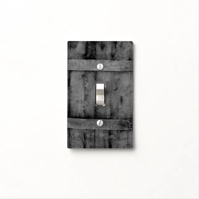 Rustic Dark Gray and Black Wood Light Switch Cover | Zazzle
