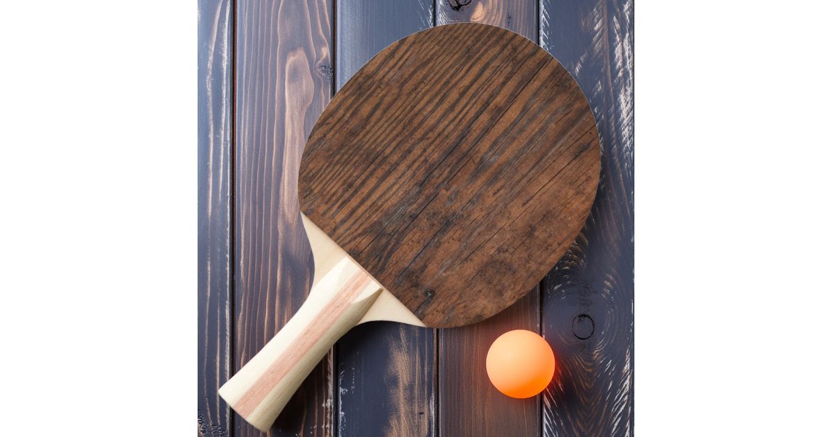 Rustic Dark Walnut Wood Ping Pong Paddle | Zazzle