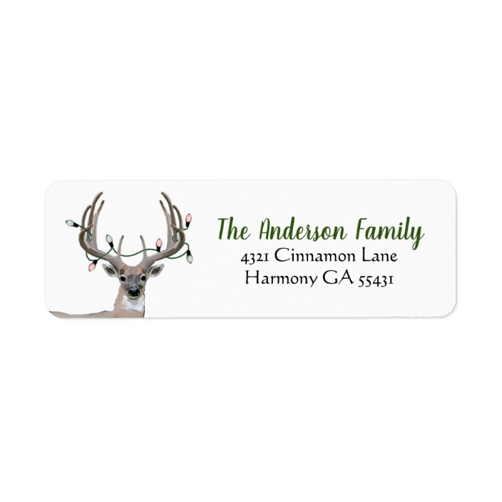 Rustic Deer Antlers Return Address Label | Zazzle.com