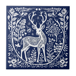 Rustic Deer Ceramic Ceramic Tile | Zazzle