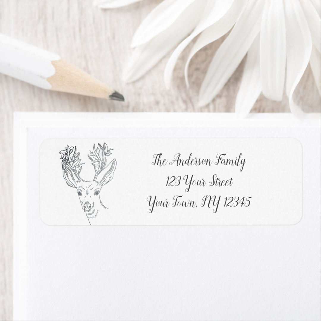 Rustic Deer Label | Zazzle