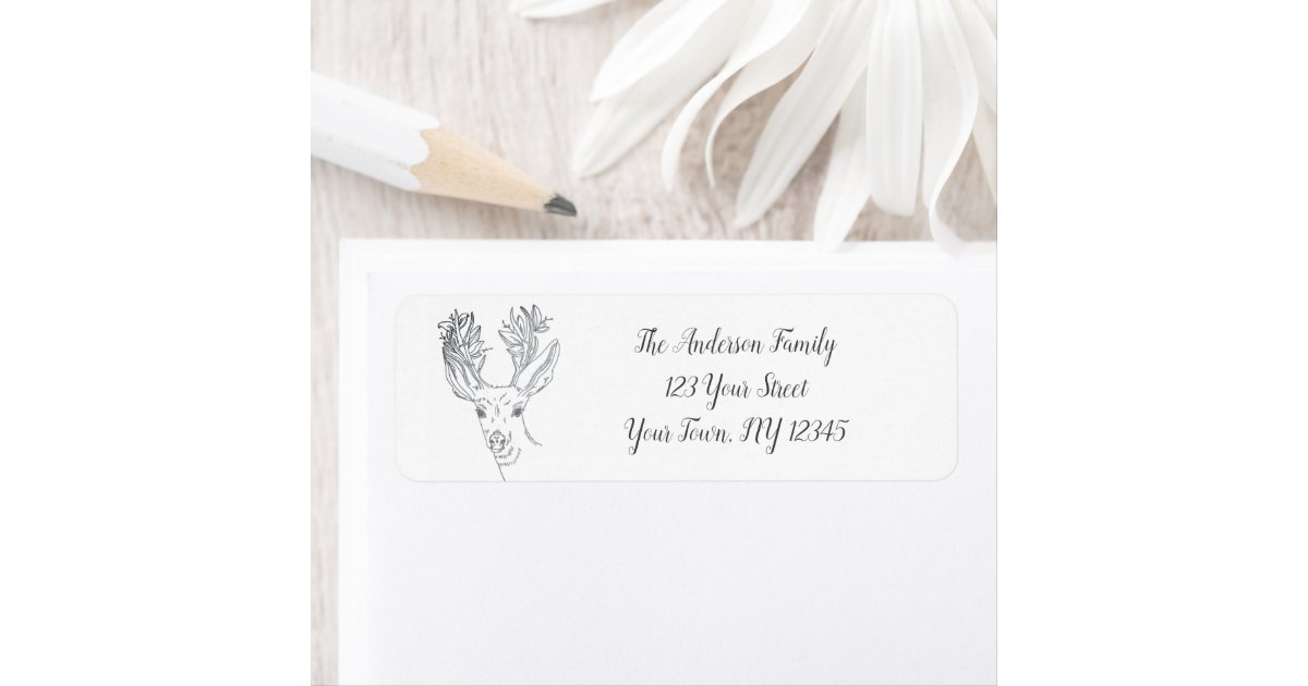 Rustic Deer Label | Zazzle