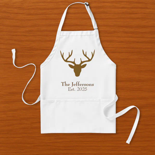 Rustic Deer Theme Adult Apron | Zazzle