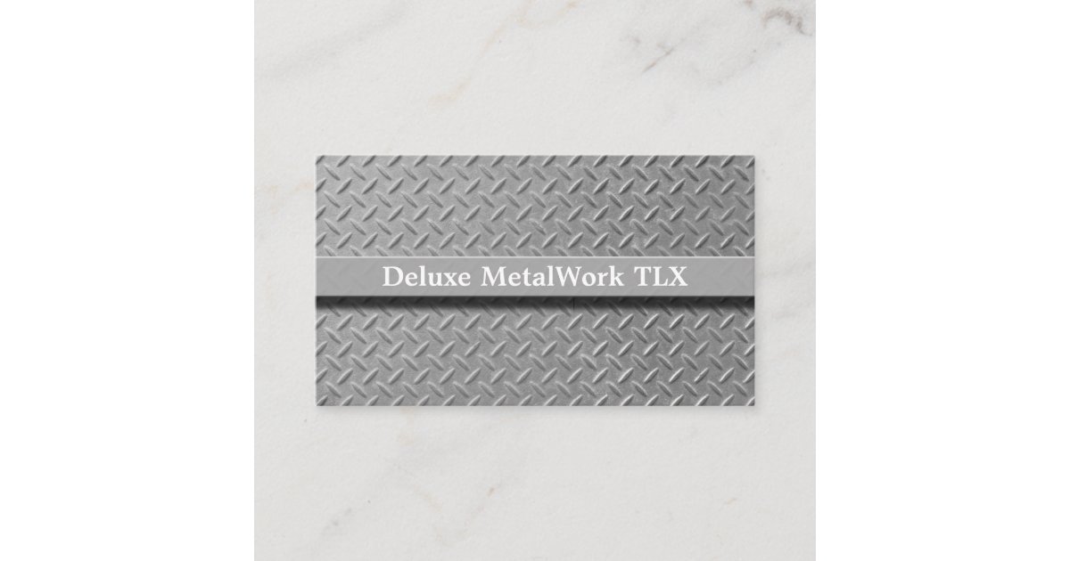 Rustic Diamond Plate Tradesman QR Code Template Business Card | Zazzle