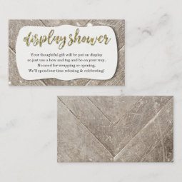 Rustic Display Shower Insert for Invitation | Zazzle