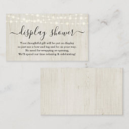 Rustic Display Shower Insert for Invitation | Zazzle