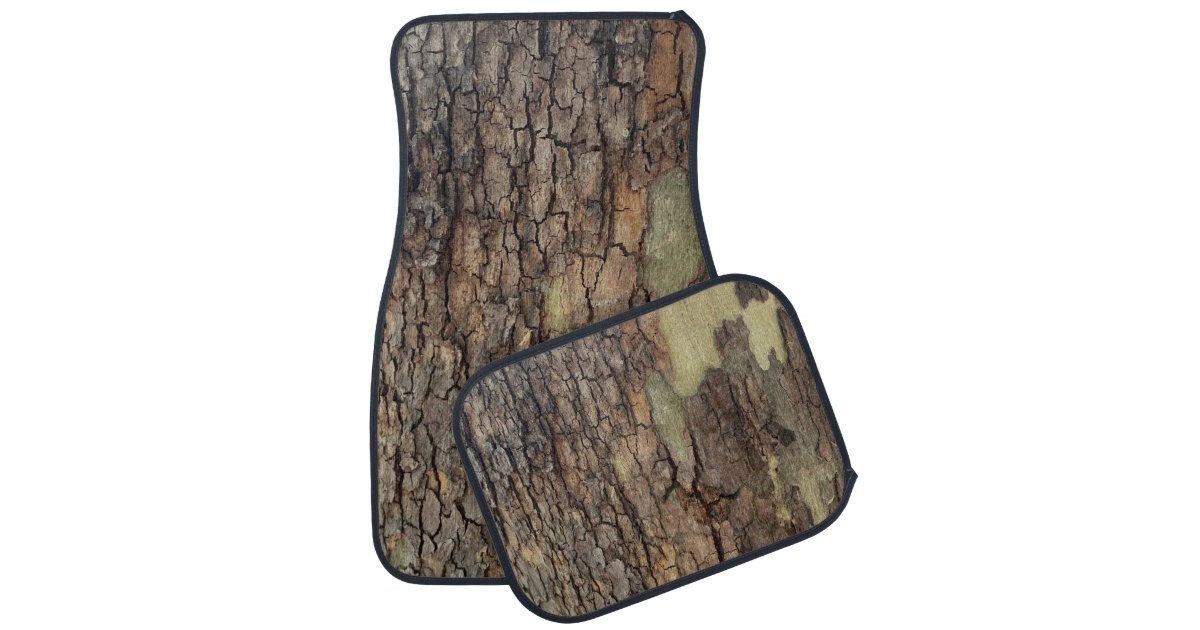 Rustic distressed tree bark nature outdoors car floor mat | Zazzle