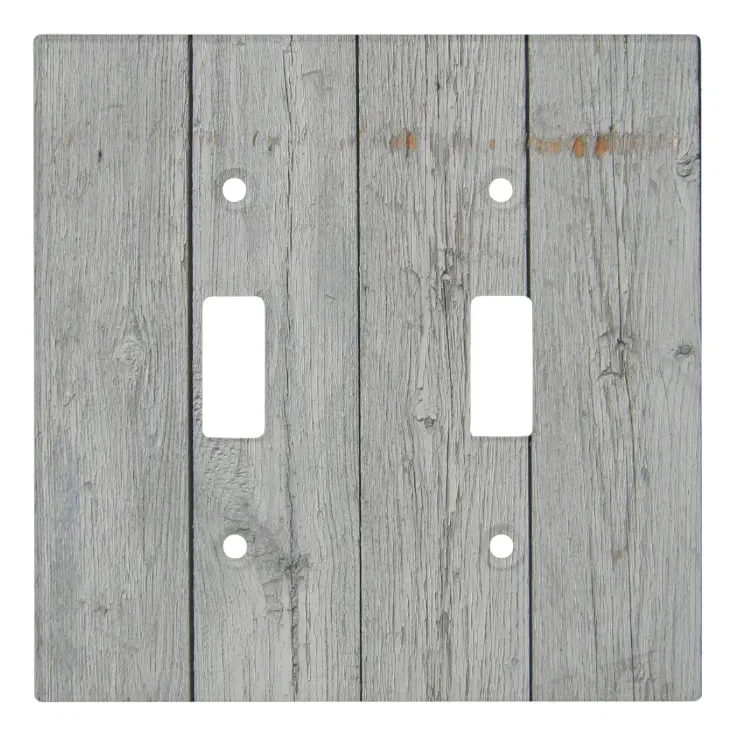 Rustic Distressed Wood Look Double Switch Plate | Zazzle