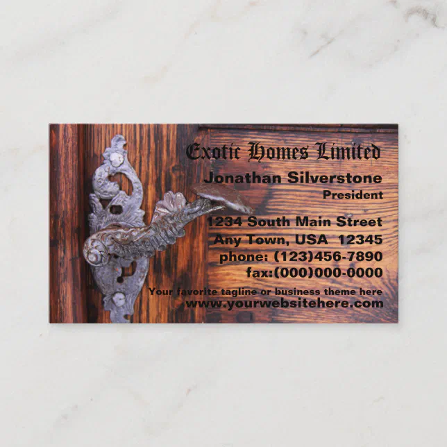 Rustic Door Business Cards | Zazzle