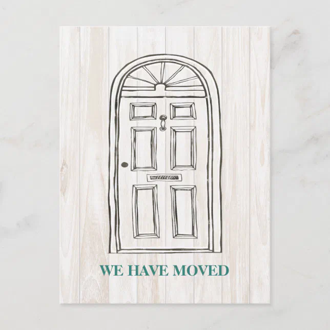 Rustic Door Moving Announcement Postcard | Zazzle