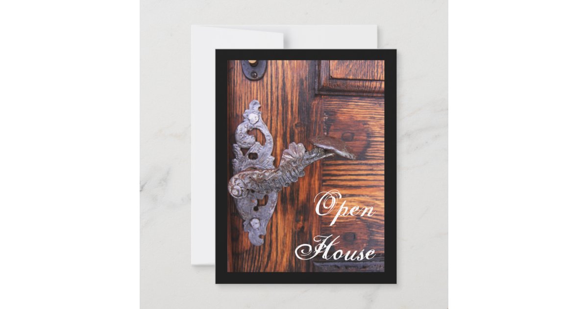 Rustic Door Open House Invitation | Zazzle