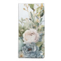 Rustic Dusty Blue Flowers and Gold Glitter Frame Cloth Napkin | Zazzle