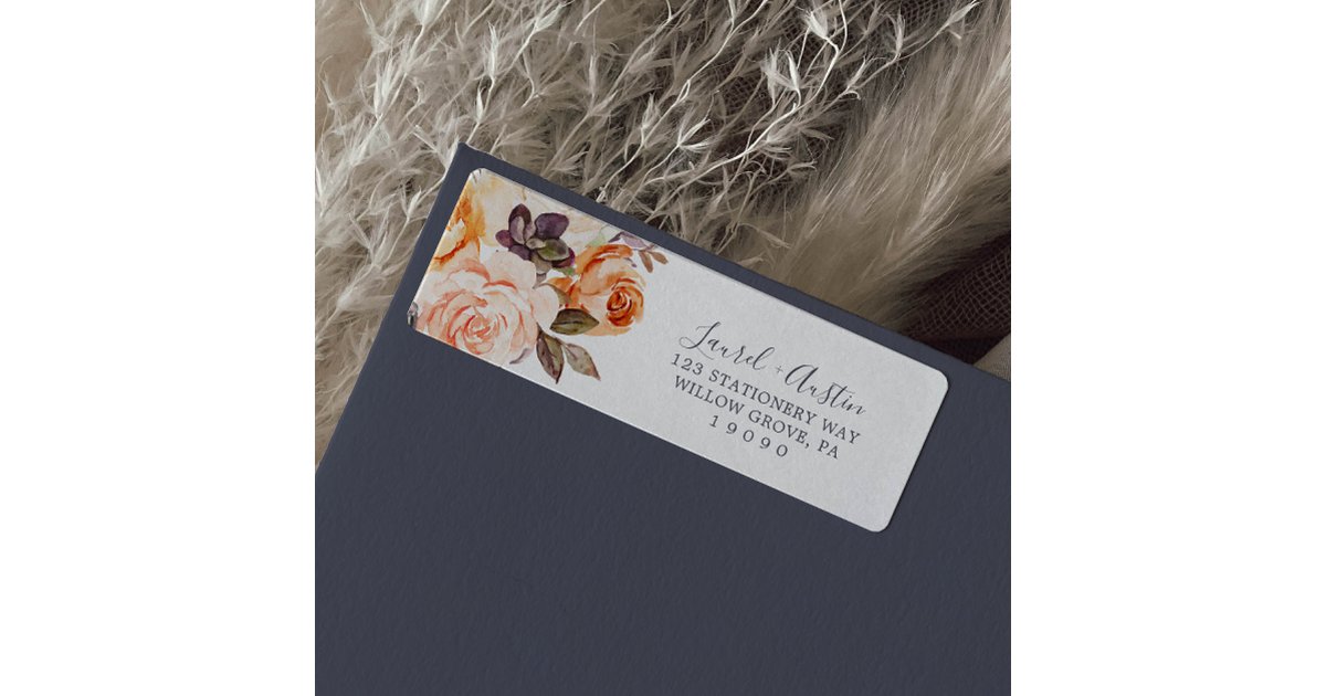 Rustic Earth Florals Return Address Label | Zazzle