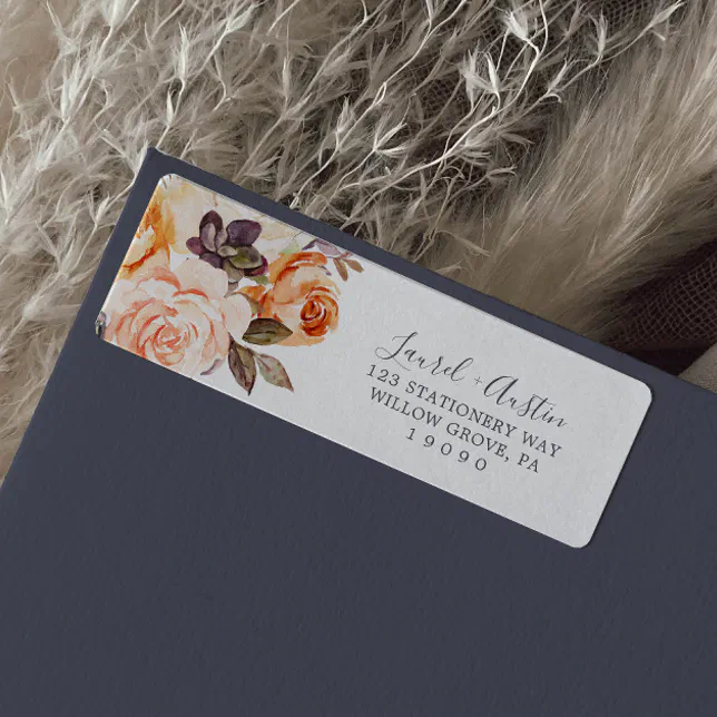 Rustic Earth Florals Return Address Label | Zazzle