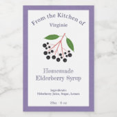 Rustic Elderberry Syrup Bottle Label Sticker | Zazzle