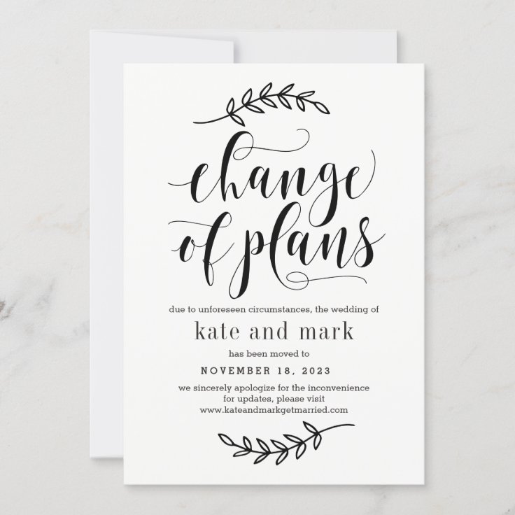 Rustic Elegance EDITABLE COLOR Wedding Update Card | Zazzle