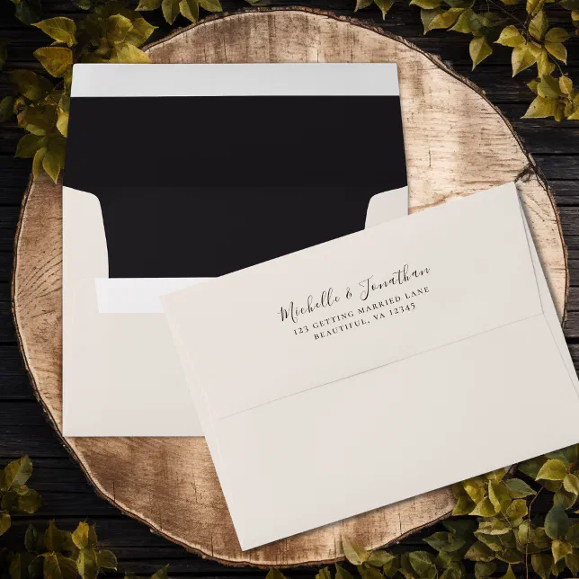 Rustic Elegance | Return Address Wedding Envelope | Zazzle
