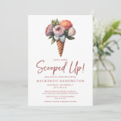 Rustic Elegant Boho Ice Cream Bridal Shower Invitation | Zazzle