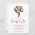 Rustic Elegant Boho Ice Cream Bridal Shower Invitation | Zazzle
