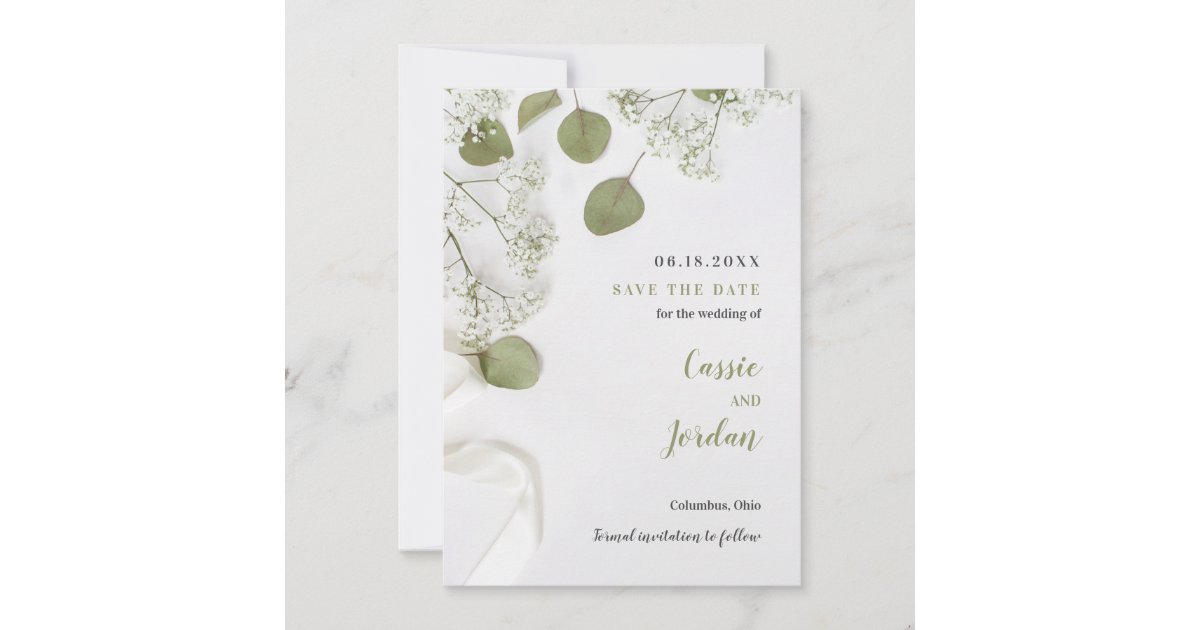 Rustic Elegant Botanical Save the Date | Zazzle