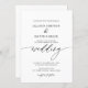 Rustic Elegant Calligraphy Wedding Invitation | Zazzle