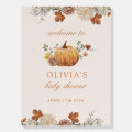 Rustic Elegant Fall Baby Shower Welcome Sign | Zazzle