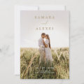 Rustic Elegant Photo Script Wedding Invitation | Zazzle
