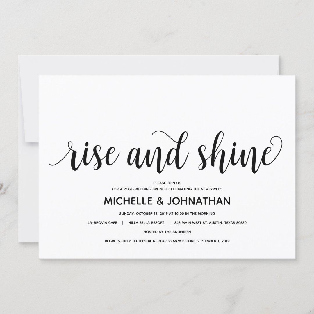 Rustic Elegant Post-wedding Invitation Card | Zazzle