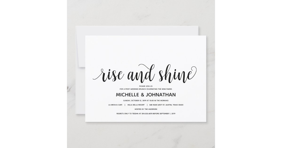 Rustic Elegant Post-wedding Invitation Card | Zazzle