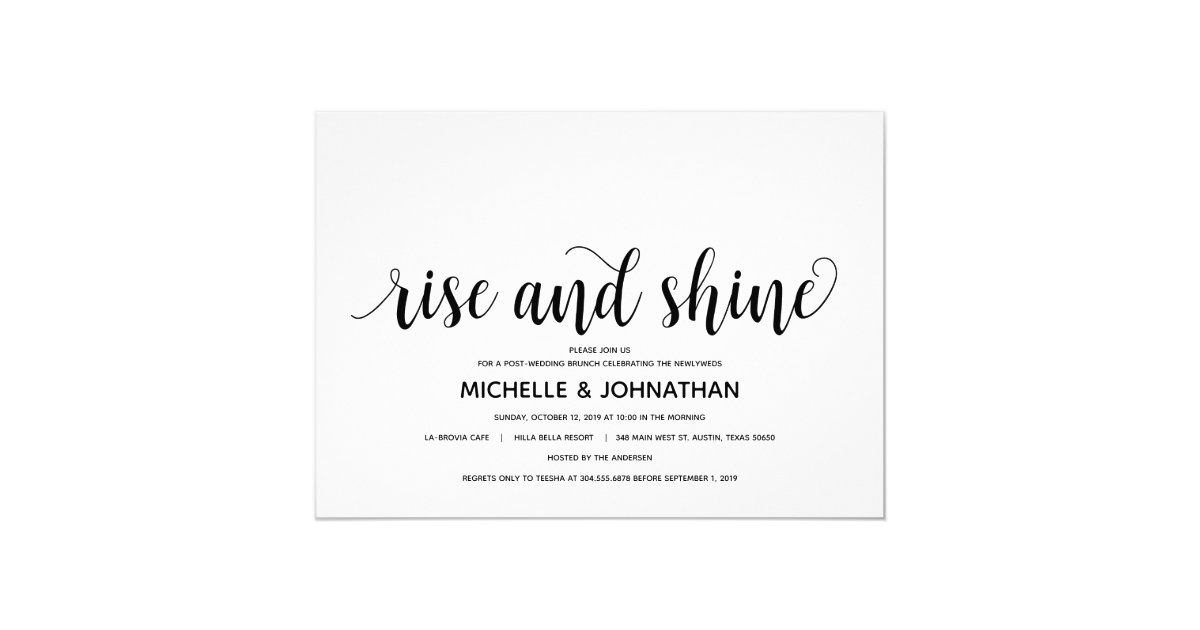 Rustic Elegant Post-wedding Invitation Card | Zazzle.com