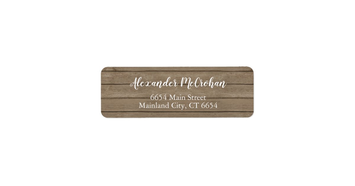 Rustic Elegant Script Return Address Label | Zazzle