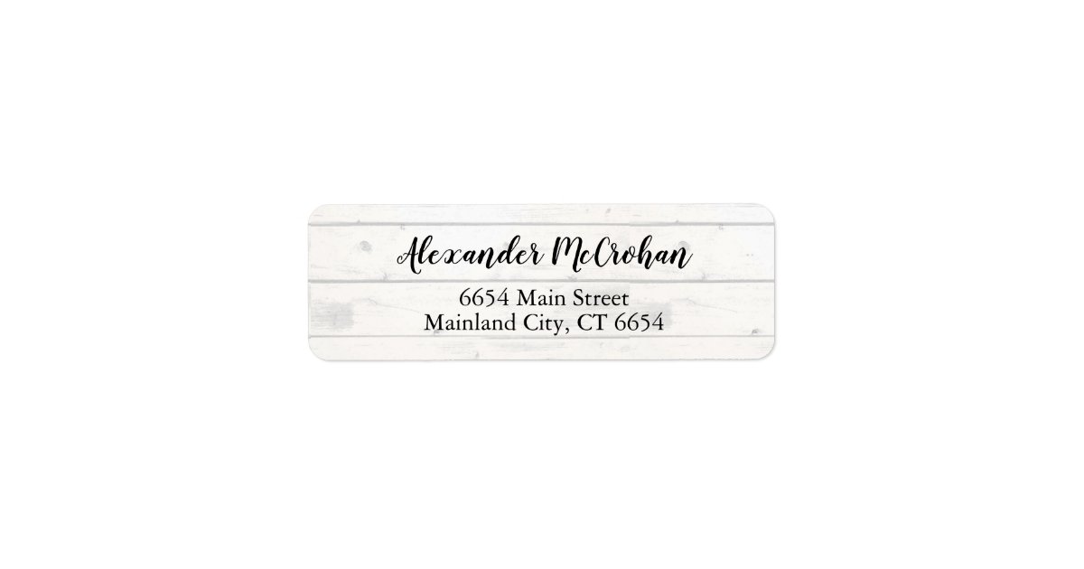 Rustic Elegant Script Return Address Label | Zazzle